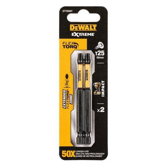 DEWALT KOŃCÓWKA UDAR. TORX T25x89mm /2szt. DT70569T-QZ| DT70569T-QZ ...